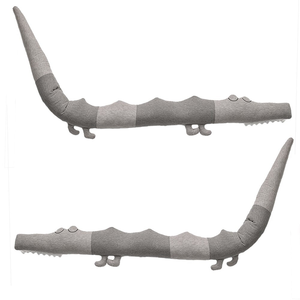 Soft Crocodile Plush Pillow - Bed Rails Crib Bumper Animal Shape Nurse ...