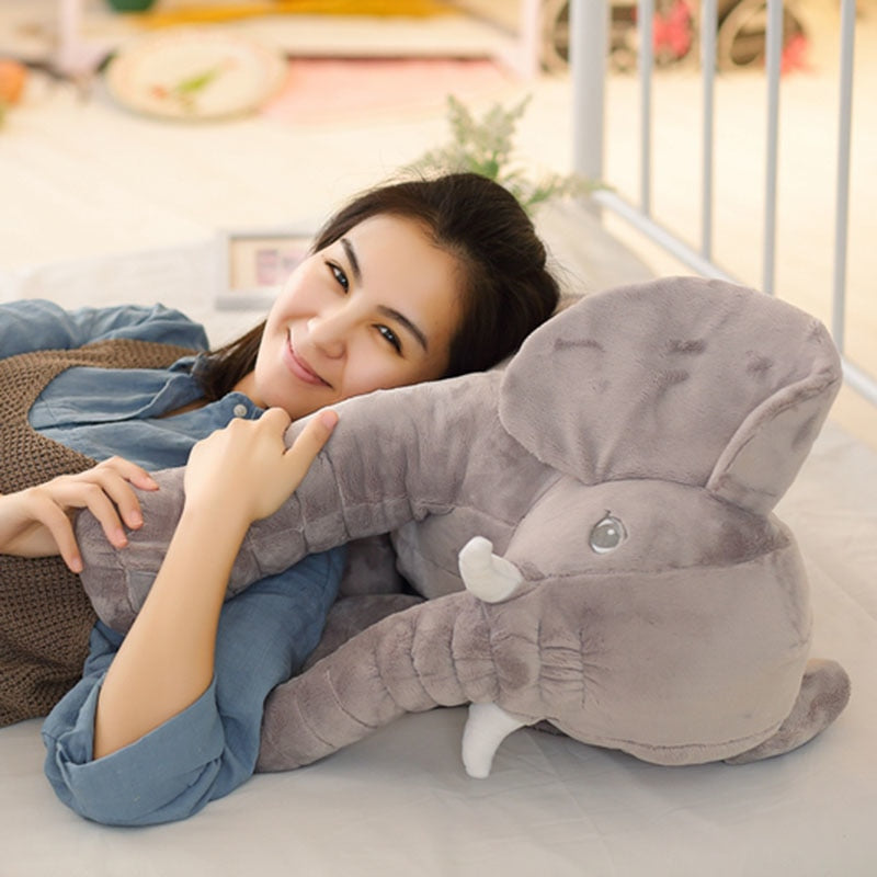 Plush Elephant Cuddle Pillow – Fleek Babies